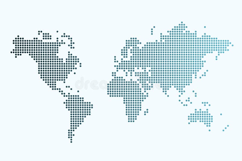 Dotted World Map Vector Illustration Stock Vector - Illustration of ...