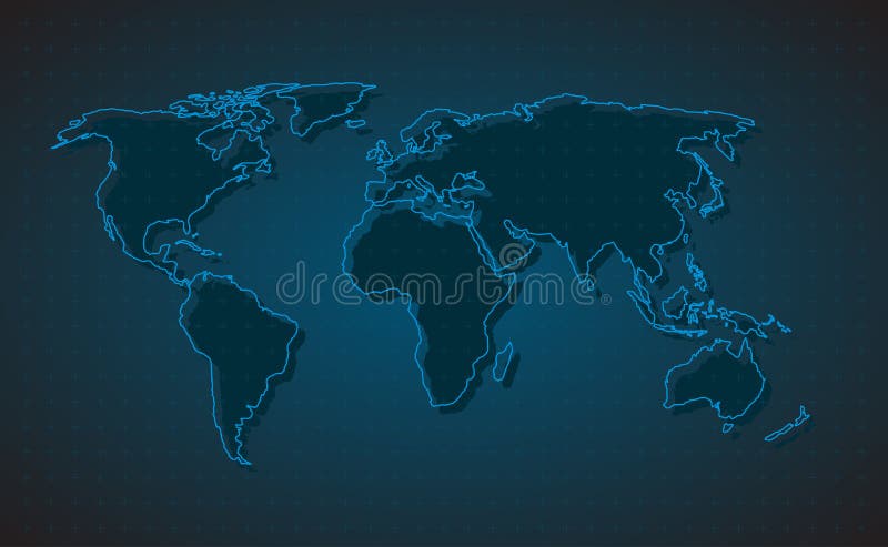 World Map Vector Template, Worldwide Info Graphic Stock Vector ...