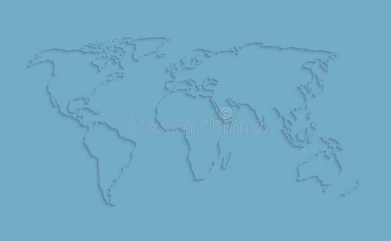 World Map Vector Template, Worldwide Info Graphic Stock Vector ...