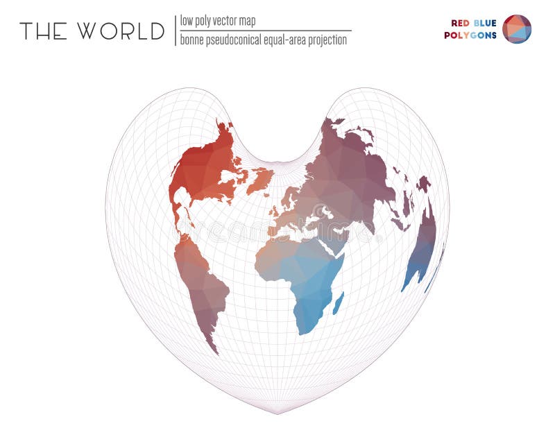 World Map with Vibrant Triangles. Stock Vector - Illustration of ...