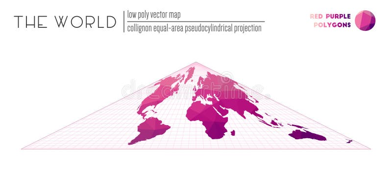 World Map with Vibrant Triangles. Stock Vector - Illustration of ...