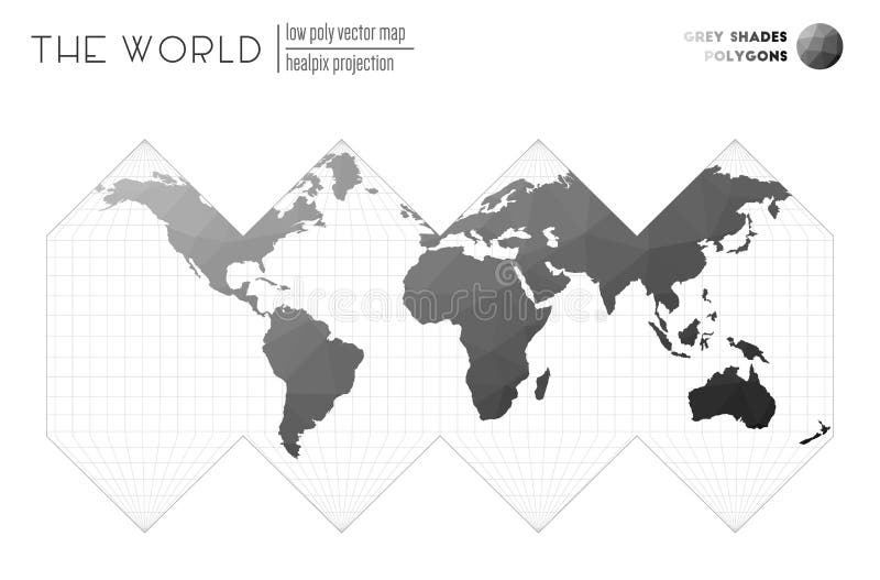 World Map with Vibrant Triangles. Stock Illustration - Illustration of ...