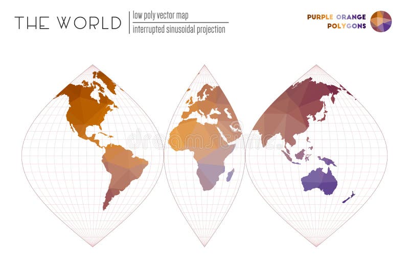 World Map with Vibrant Triangles. Stock Vector - Illustration of custom ...