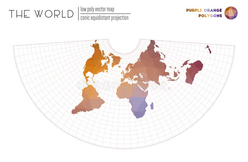 World Map with Vibrant Triangles. Stock Vector - Illustration of ...