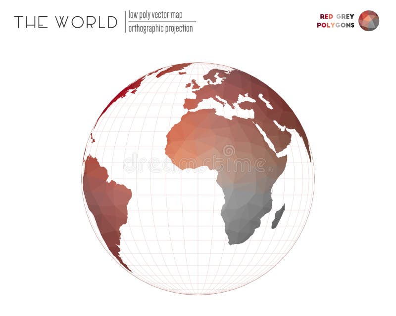 World Map with Vibrant Triangles. Stock Vector - Illustration of beauty ...