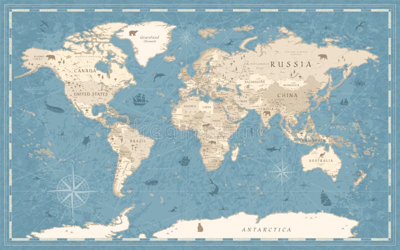 Beige World Map Stock Illustrations – 1,864 Beige World Map Stock ...