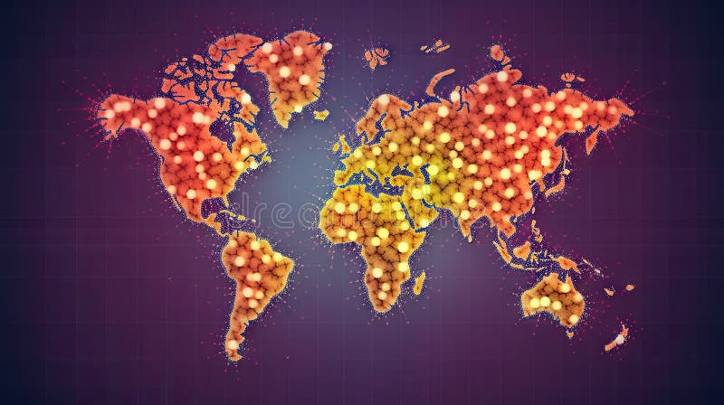 World Map Virus Pandemia Background. Generative AI Stock Illustration ...