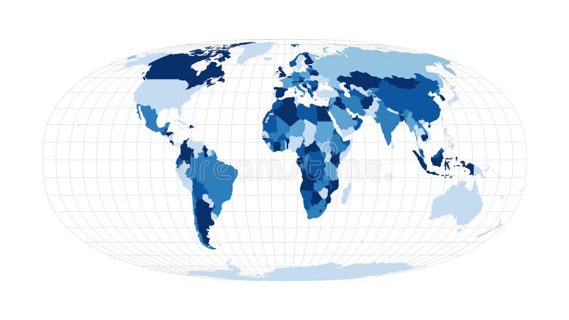 Map of the World. Waldo R. Tobler`s. Stock Vector - Illustration of ...