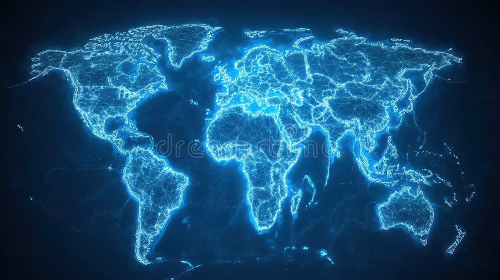 World Map Wallpaper Design, Global View for Backgrounds with Unique ...
