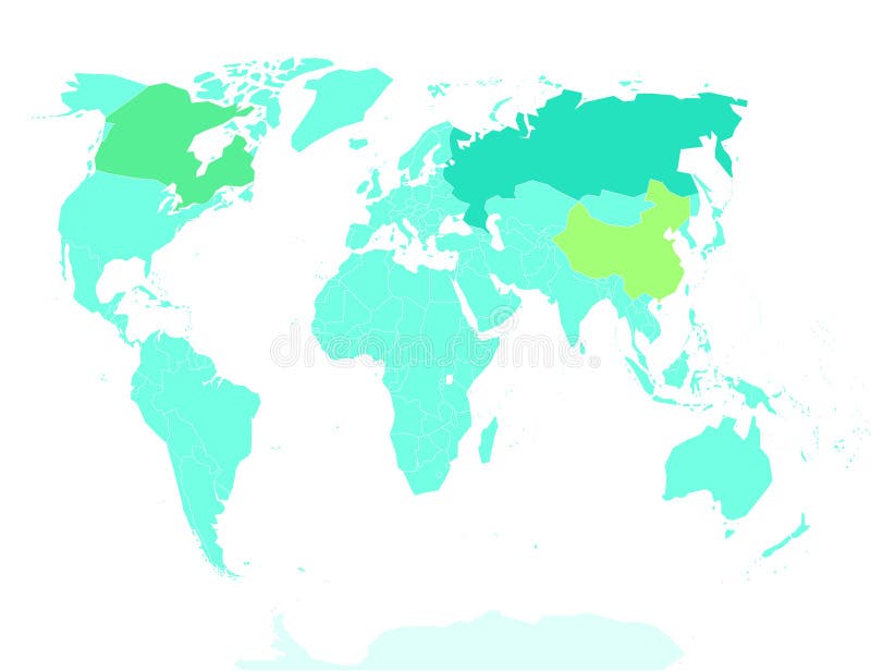 World Map on a White Background Stock Vector - Illustration of america ...