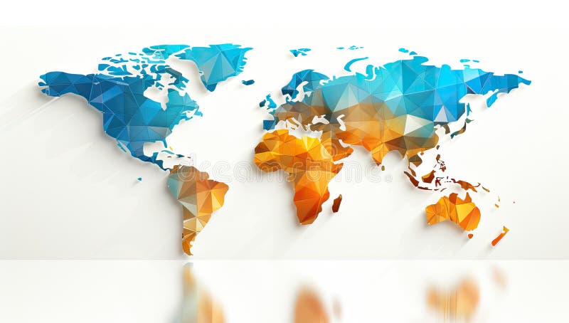 World Map on White Background Stock Illustration - Illustration of ...