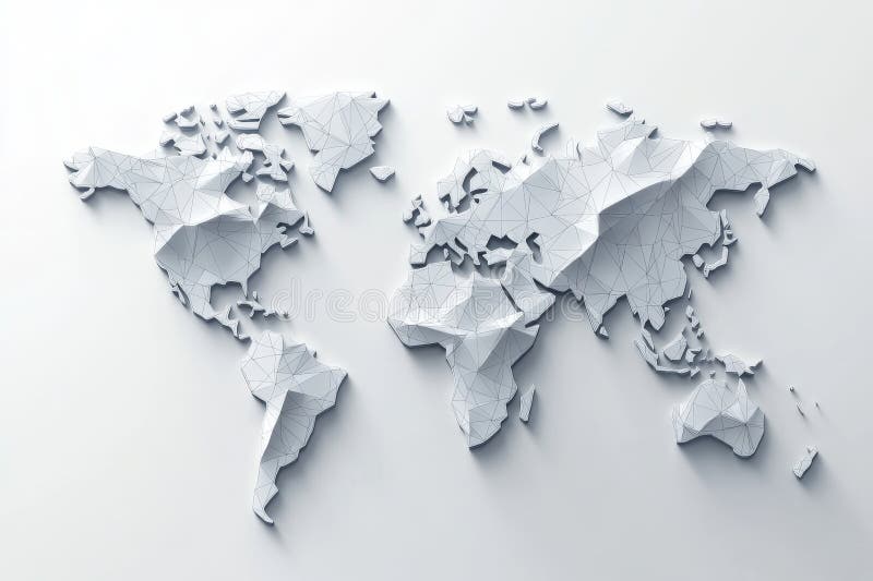 World Map with White Background Showing Continents and Globe Design ...