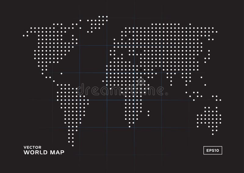 Simple Abstract World Map Black White Stock Illustrations – 8,337 ...