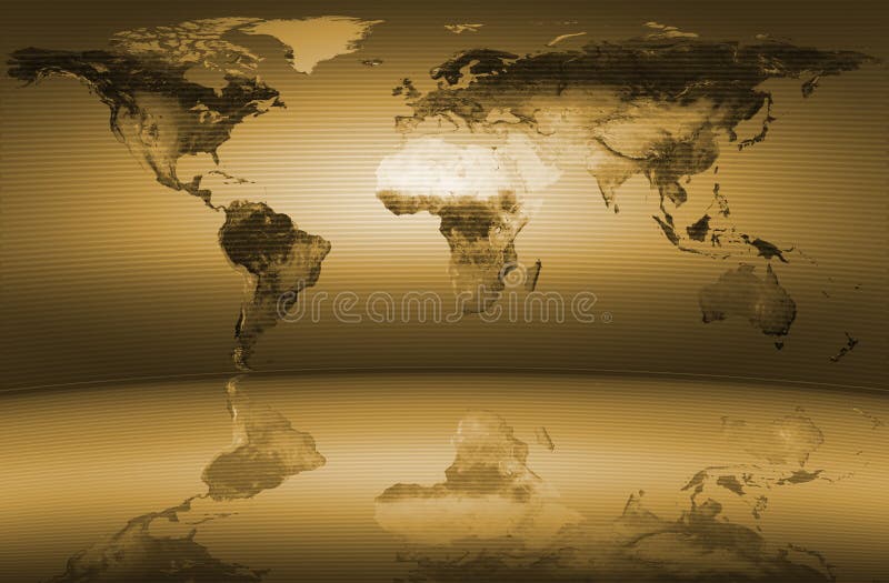 World Map Yellow stock illustration. Illustration of planet - 2152502