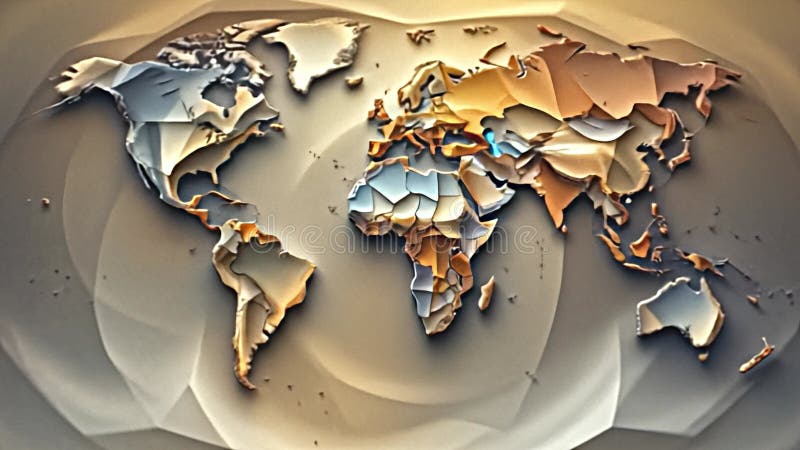 A World Mapping Design Where Shades Gradate. the Artwork Creates an ...