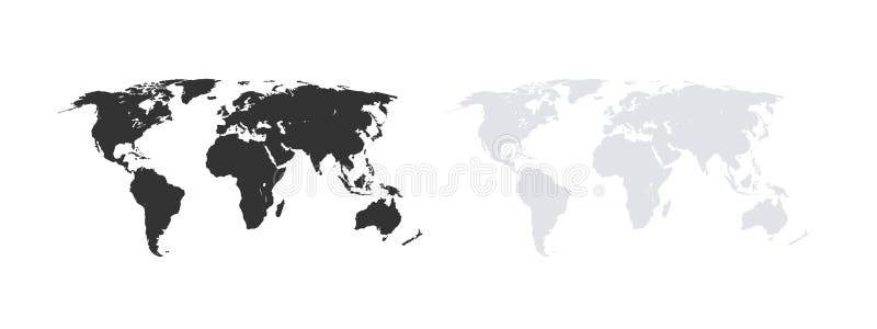 World Maps. World Map Template. Flat Earth World Map Stock Illustration ...