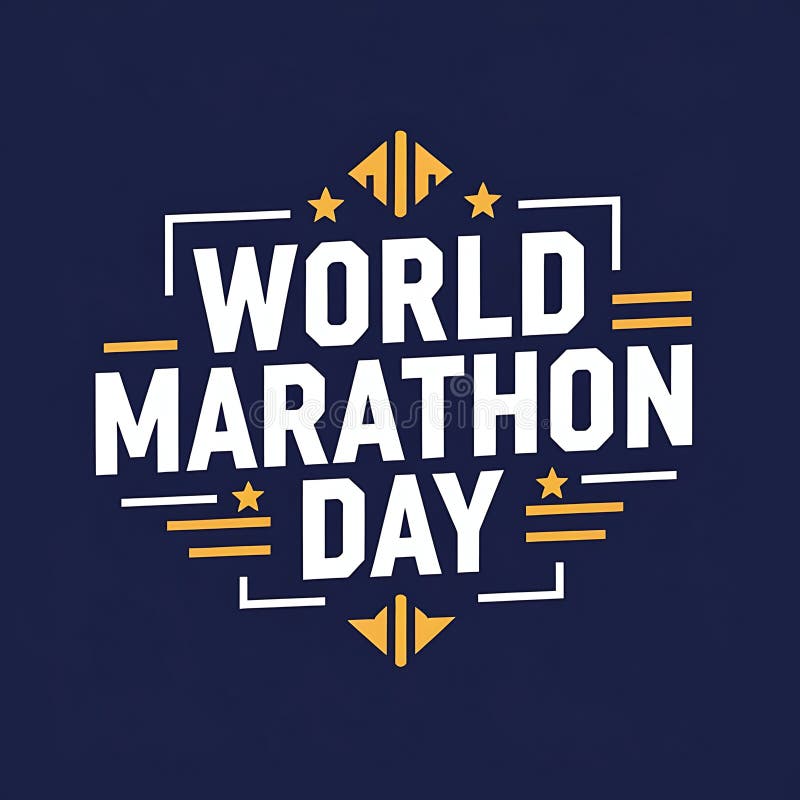 World Marathon Day Celebrated Annually Globally Stock Image - Image of ...