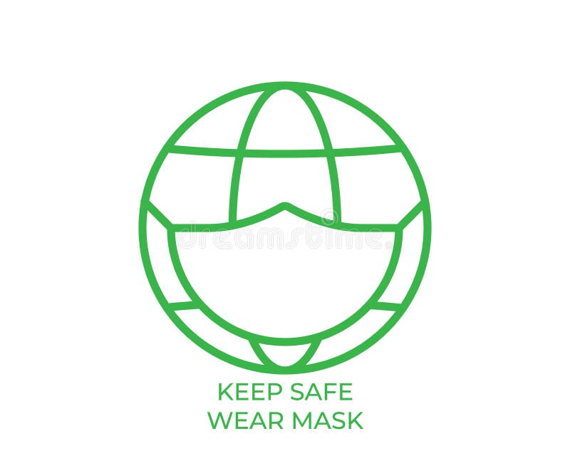 World Mask Vector Logo Template. this Design Use Medical and Globe ...