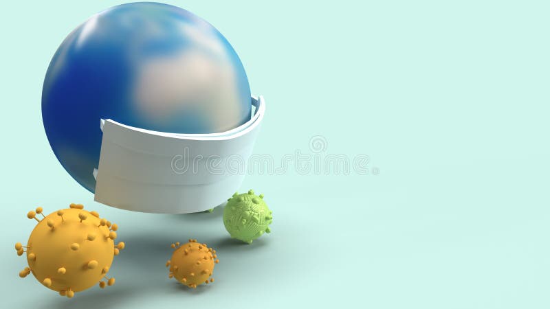 World Mask Virus 3d Mage for Medicine Content Stock Illustration ...