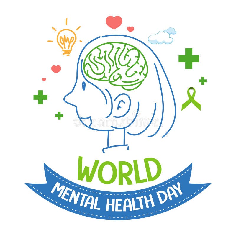 World Mental Health Day Icon Stock Vector - Illustration of banner ...