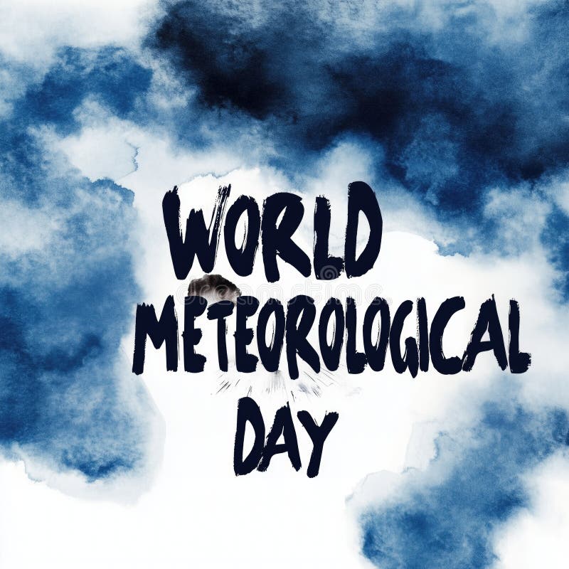 World Meteorological Day Celebration on Watercolor Background Design ...
