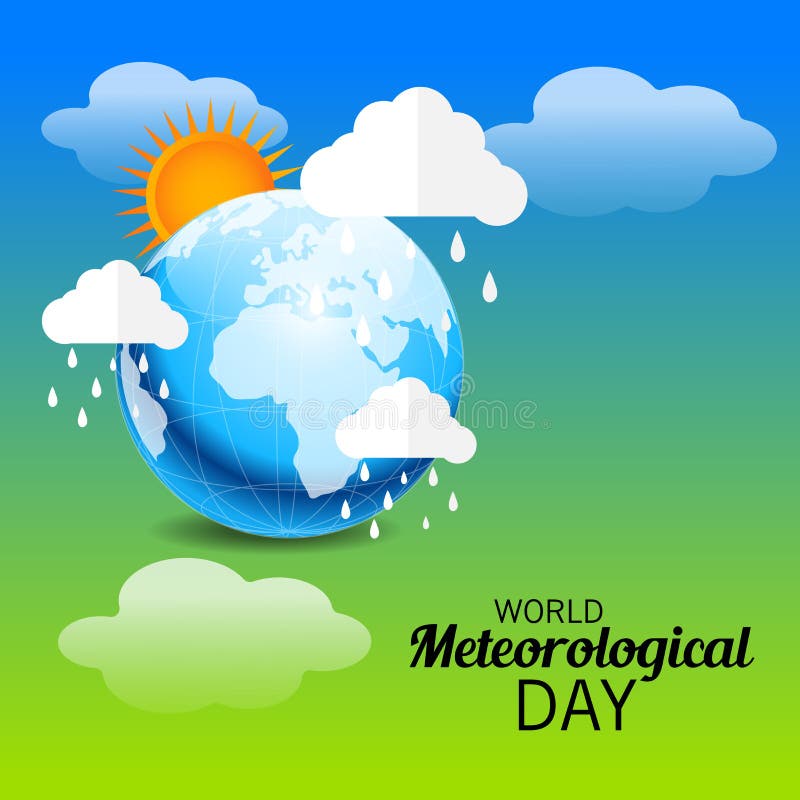 World Meteorological Day. stock illustration. Illustration of element ...