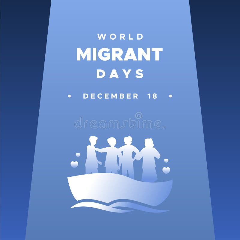 World Migrants Day Design Background for Greeting Moment Stock ...