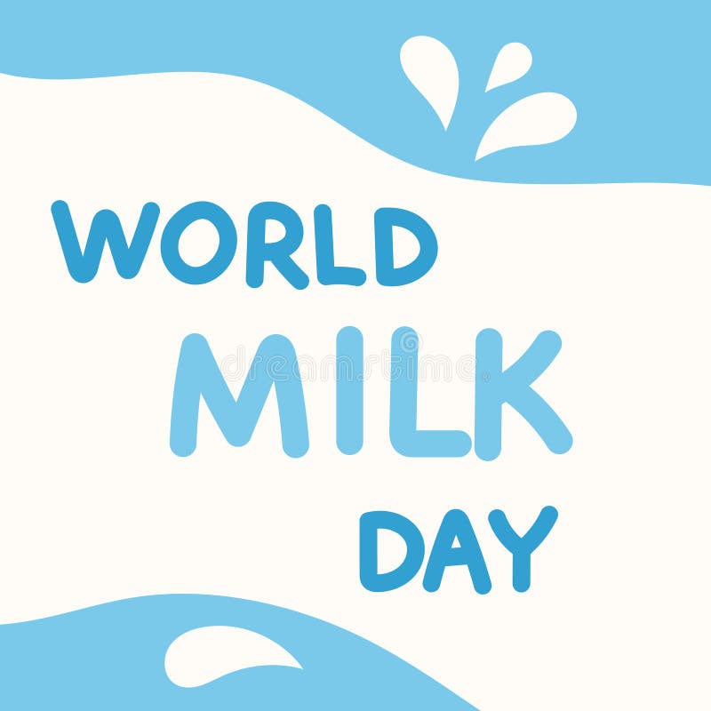 World Milk Day Poster Background Stock Vector - Illustration of dairy ...