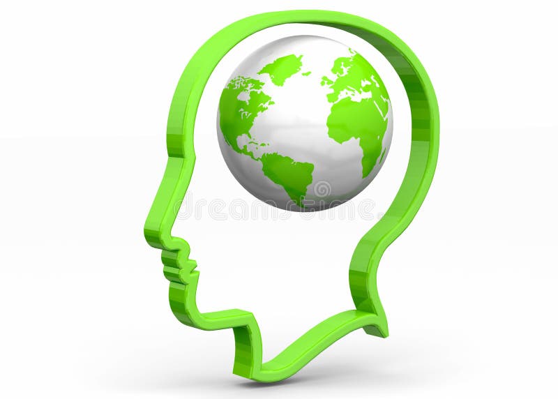 World in the Mind - 3D stock illustration. Illustration of mentality ...