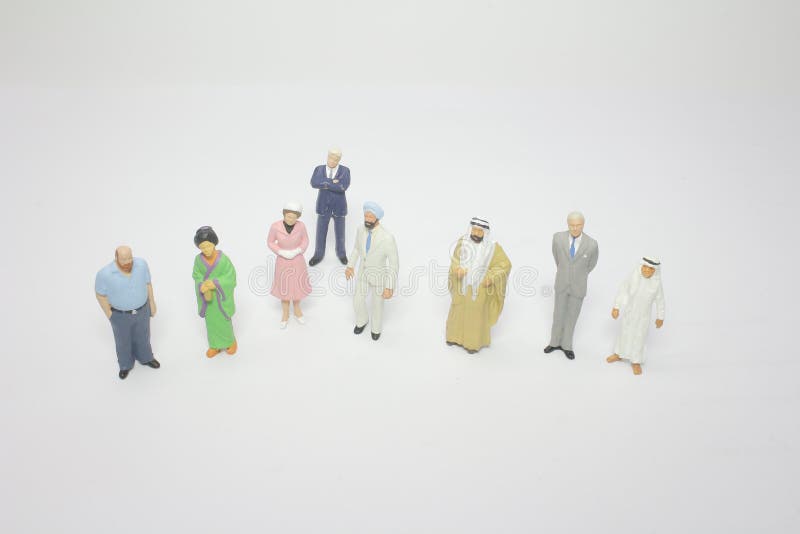 The World with Mini Figure of Foreign Stock Photo - Image of closeup ...