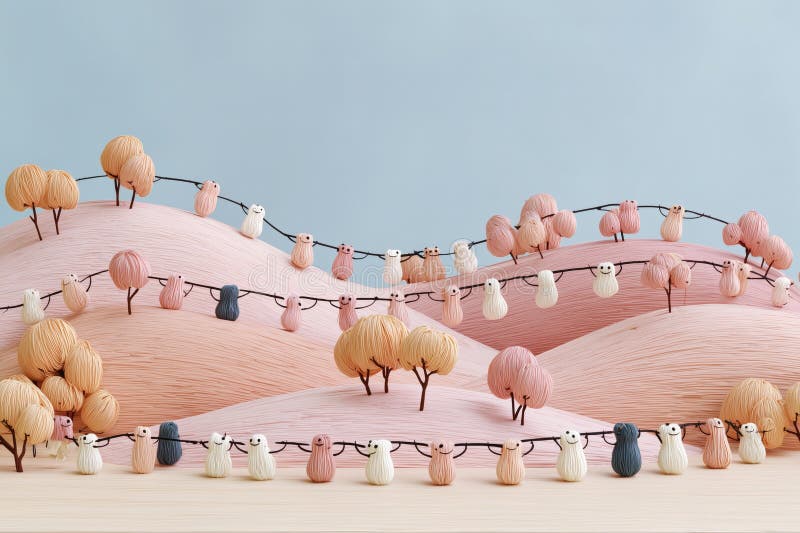 World Miniature Figurines Passing Messages through Rolling Countryside ...