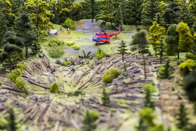 The World in Miniature on the Stand of the Layout Stock Photo - Image ...