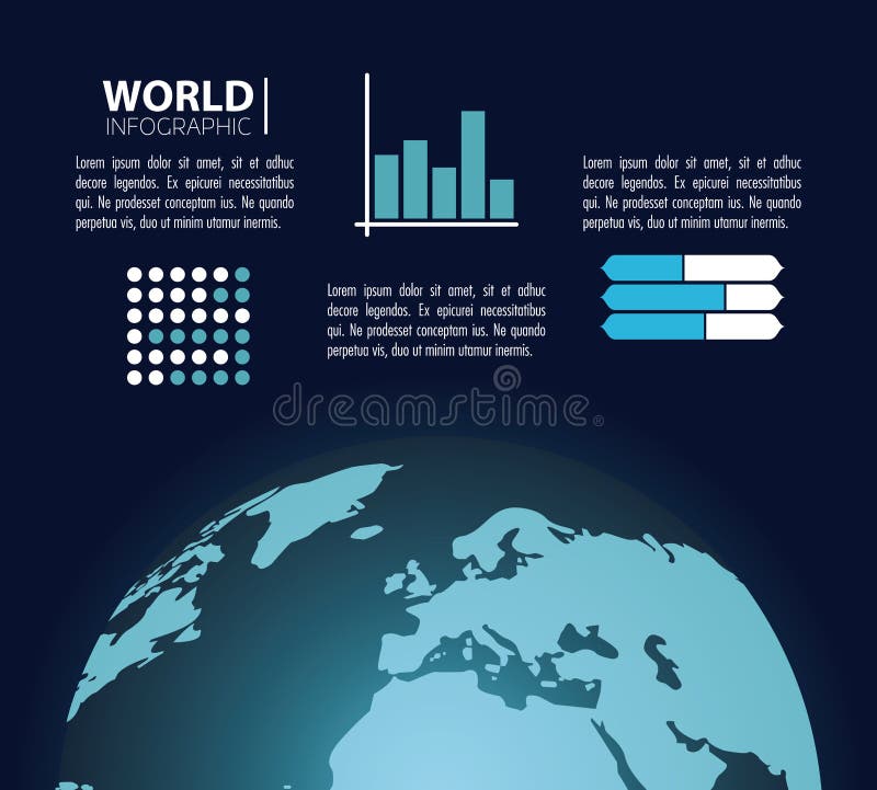 World infographic concept stock vector. Illustration of earth - 125560754