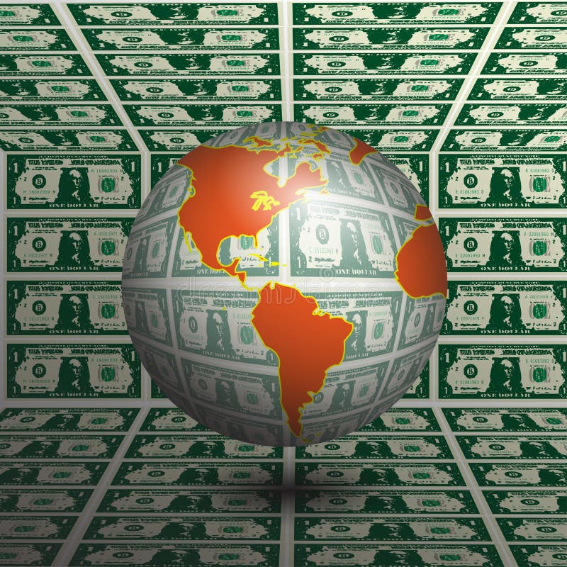 Earth Money stock illustration. Illustration of ball, money - 123483