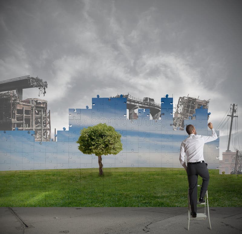 Build a clean world stock image. Image of join, develop - 51697037