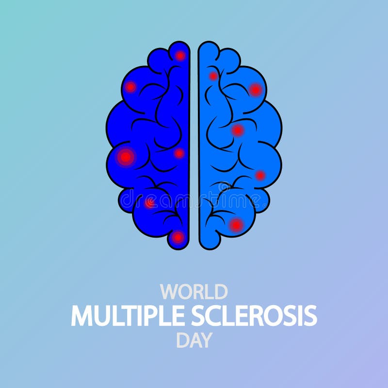 World Multiple Sclerosis Day Brain Stock Vector - Illustration of ...