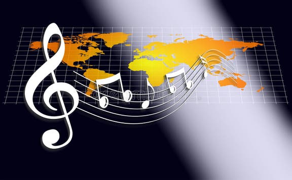 Earth Music Notes World Stock Illustrations – 221 Earth Music Notes ...