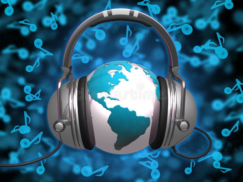 Internet Music Downloads - Music Notes Stock Illustration ...