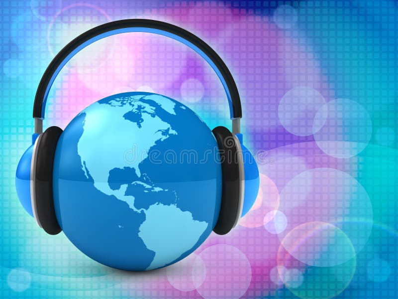 World Music Earth Notes stock vector. Illustration of world - 3224986