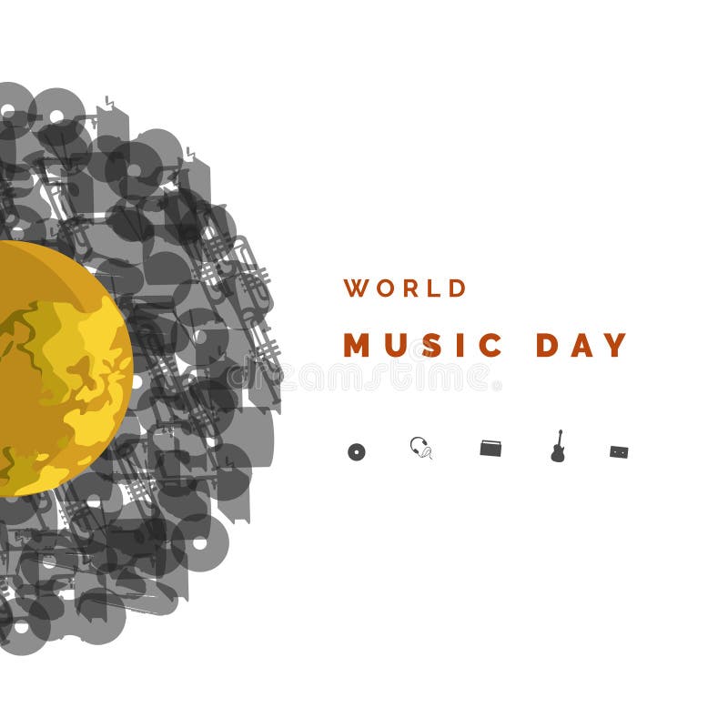 World Music Day stock illustration. Illustration of drum - 221036368