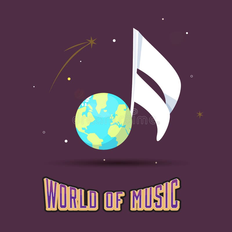 World of music - stock illustration. Illustration of music - 69757630