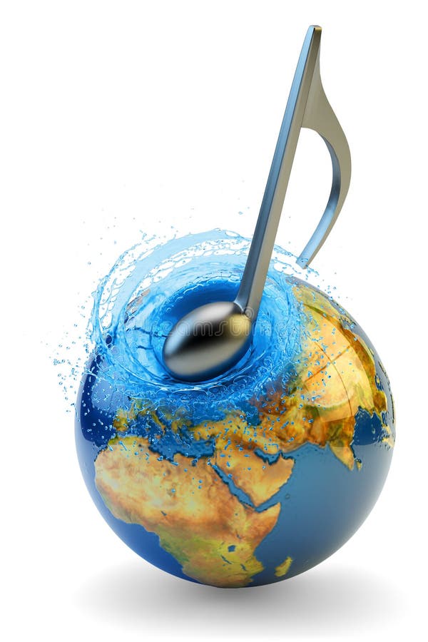 Internet music world notes stock illustration. Illustration of wide ...