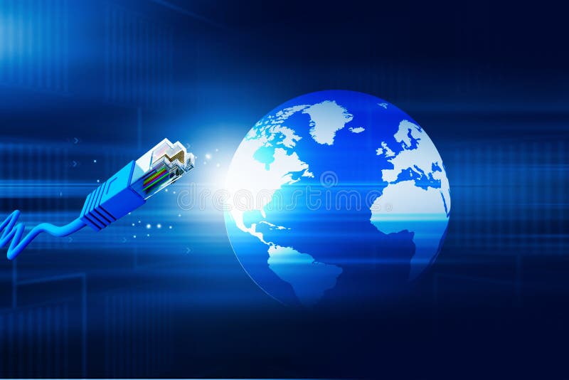 Network Cable Tech Background Stock Illustration - Illustration of ...