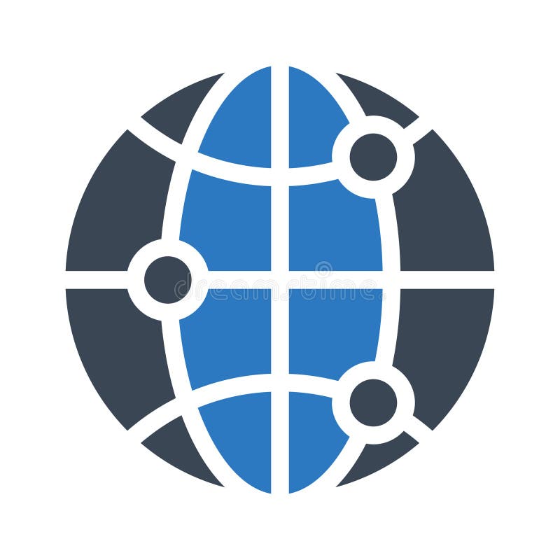 World Network Vector Glyph Color Icon Stock Illustration - Illustration ...