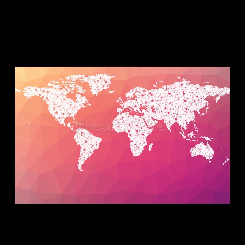 World network map. stock vector. Illustration of constellation - 177679366