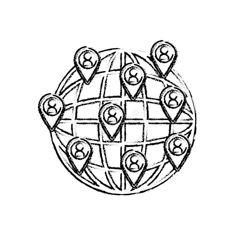 World Networking Connection Stock Illustration - Illustration of global ...