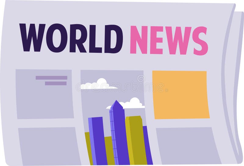 World News Newspaper stock vector. Illustration of text - 365077505