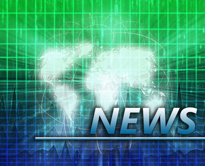 Breaking News Television TV Screen World Map LED Lights Background ...