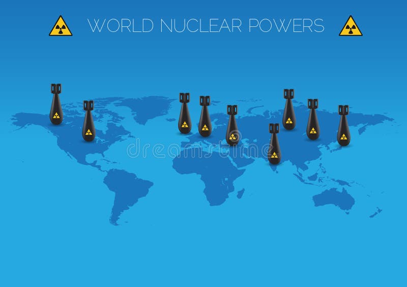 World nuclear powers stock vector. Illustration of cloud - 27412144