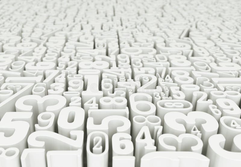 World of Numbers - 3D Rendering Stock Illustration - Illustration of ...